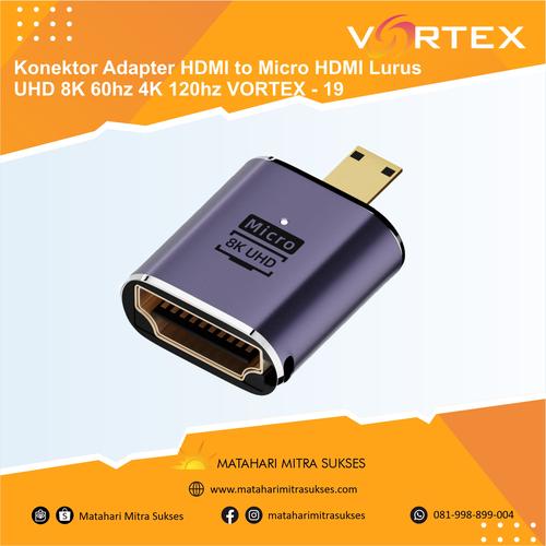 Jual Konektor Adapter HDMI to Micro HDMI Lurus UHD 8K 60hz 4K 120hz ...