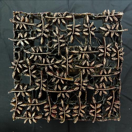 Jual alat cap batik tembaga motif daun ranting ekspor hiasan dinding ...