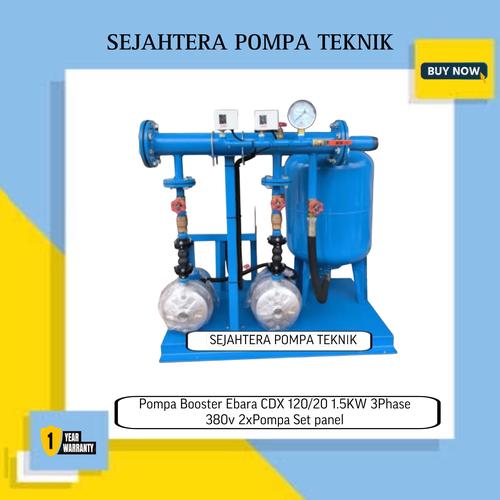 Jual Pompa Booster Ebara CDX 120/20 1.5KW 3Phase 380v 2xPompa Set panel - Jakarta Barat ...