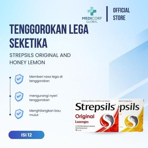 Promo Strepsils lozenges permen batuk sakit tenggorokan sore throat isi ...