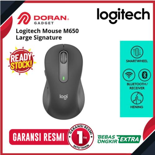 Jual Logitech Signature M650 L Mouse Wireless Bluetooth Silent Full ...