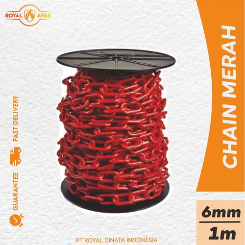 Jual Rantai Plastik / Cone Chain / 6 mm PER METER / Merah - Kota ...