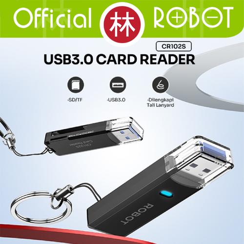 Jual Robot CR102S Card Reader USB 3.0 Dual Slot Card SD/TF New CR102 ...