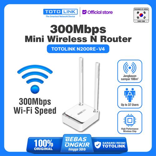 Promo TOTOLINK Router Wireless N Mini 300Mbps - N200RE_V5 - Jakarta ...