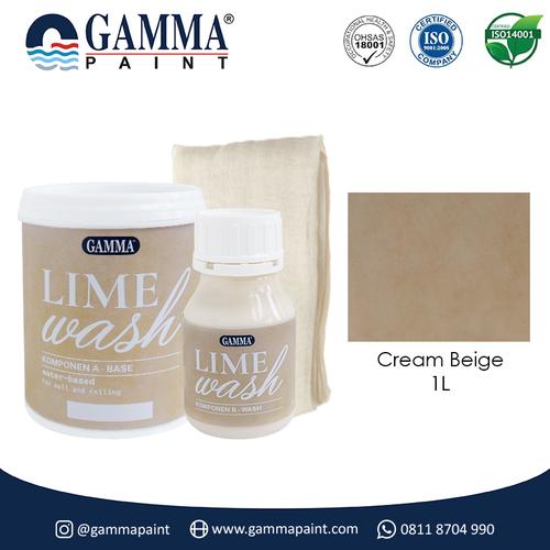 Jual Gamma LIME WASH Kit (1L & 300ml) - Cream Beige - Cat Motif ...