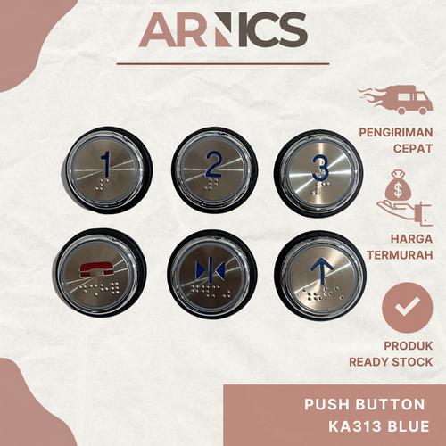 Jual Push Button KA313 push button biru blue / Elevator Push Button ...