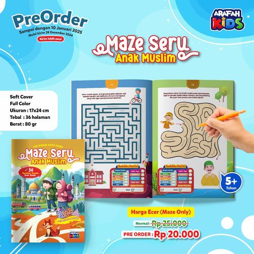 Promo Maze Seru Anak Muslim FULL COLOR Activity Book Usia 5+ Liburan ...