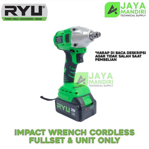 Jual Impact wrench cordless RYU RCW20/bor impact ryu 20V - RCW20V ...