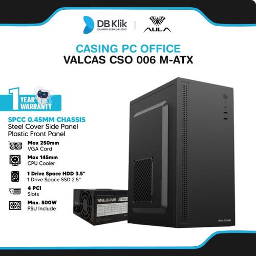 Jual Casing PC Valcas Office CSO 006 mATX include PSU 500W - Jakarta ...