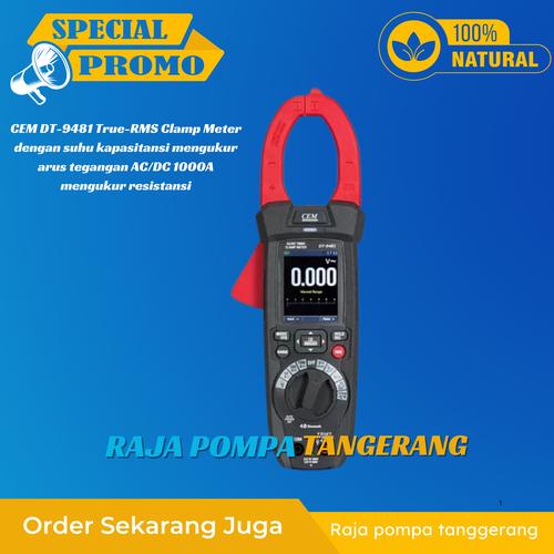 Jual CEM DT-9481 True-RMS Clamp Meter dengan suhu kapasitansi mengukur arus tegangan AC/DC 1000A ...