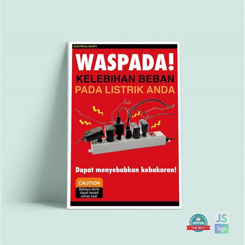 Jual POSTER SAFETY K3 KELEBIHAN BEBAN LISTRIK - Kota Malang - JS Sign ...