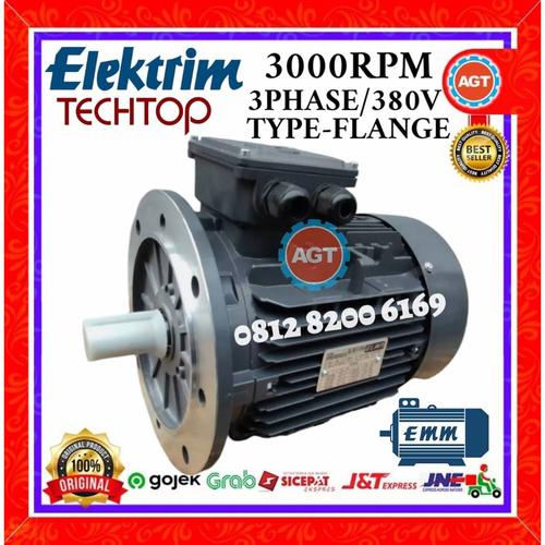 Jual ELEKTRIM IE1 4KW 5.5HP 2POLE 3000RPM 3PHASE FRAME EM-112M ELECTRIC MOTOR EMM TECHTOP FLANGE ...