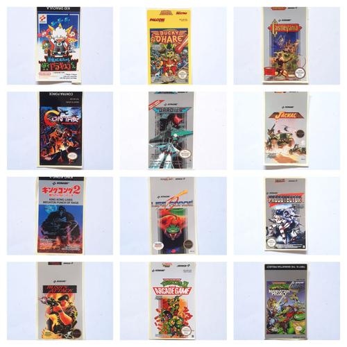 Jual Stiker Label Kaset Contra Castlevania TMNT Ninja Turtles NES Game ...