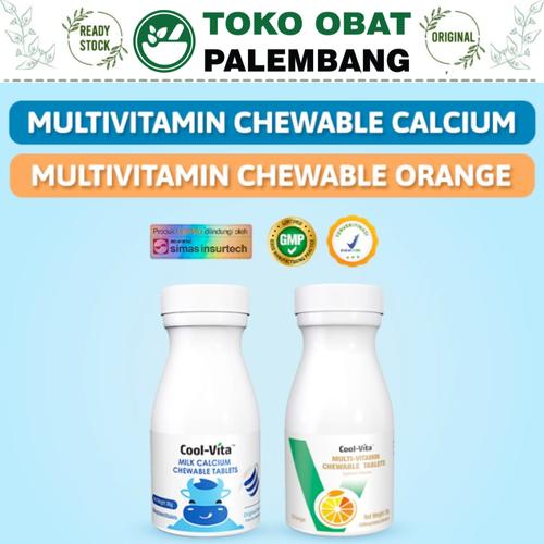 Jual COOLVITA MULTIVITAMIN 30TABLET CHEWABLE ORANGE MILK CALCIUM COOL ...