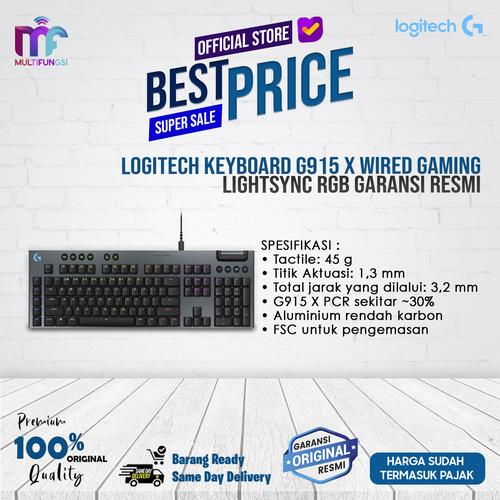 Promo Logitech Keyboard G915 X Wired Gaming Lightsync RGB Garansi Resmi ...