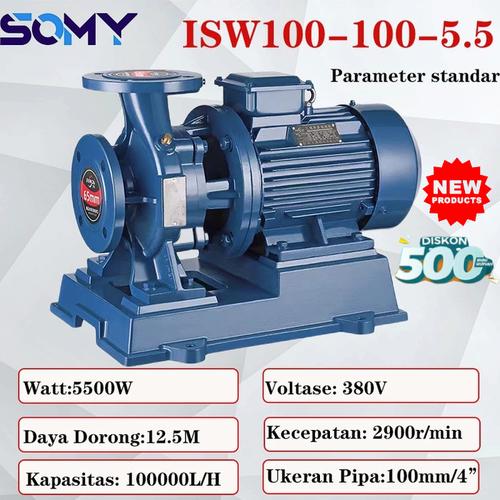 Jual Pompa Booster Sentrifugal TSOLUMY ISW100-100-5.5 Tahan Suhu Air ...