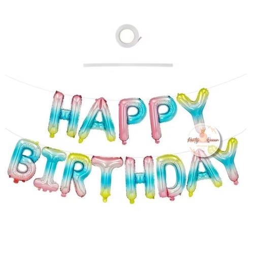 Jual Balon Foil Huruf Set Happy Birthday / Set Happy Birthday Warna ...