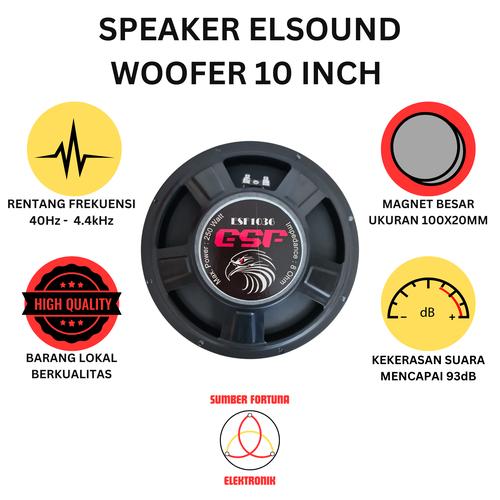 Jual Speaker Woofer ESF 10" Woofer 10INCH Speker Spiker komponen 10 ...