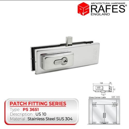 Jual KUNCI PINTU KACA US 10 / RAFES / STAINLESS STEEL SUS 304 (PT 1563 ...