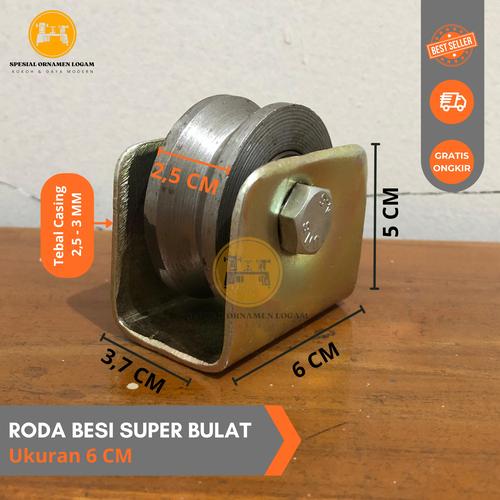Promo Roda Pagar Besi Super Bentuk Bulat dan Siku Ukuran 6 CM Warna ...