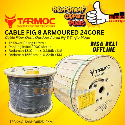 Jual Tarmoc Fiber Optic Cable Fig 8 Armoured 24 Core 2000m | Kabel ...