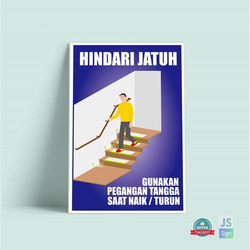 Jual POSTER SAFETY K3 - PEGANGAN TANGGA / HANDRAIL - A1(90x60cm) - Kab ...