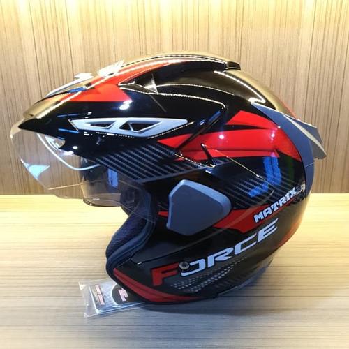 Promo Helm Half Face Double Visor SNI Pria Dewasa FORCE Motif K Size M ...