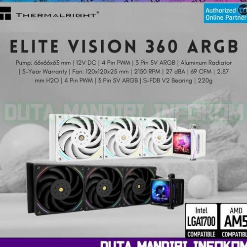Jual Thermalright Elite Vision 240 360 Argb - Aio Liquid Cpu Water ...