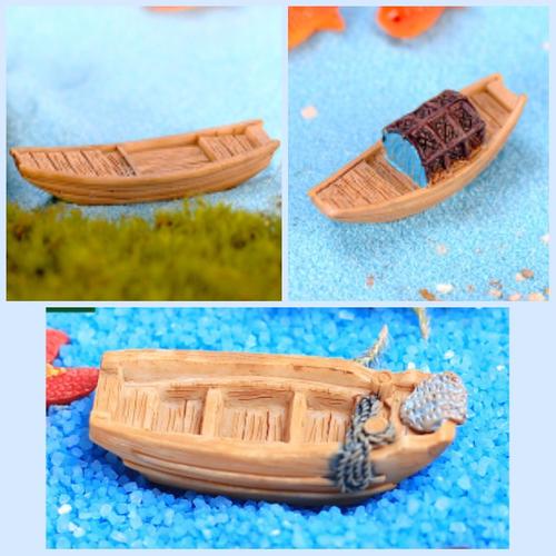 Jual 1pc Miniatur Perahu Nelayan Pancing Fishing Kapal Sampan Laut Boat ...