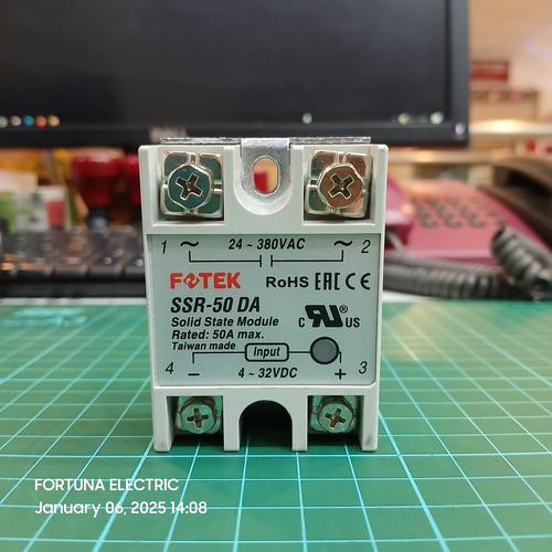 Jual Fotek Solid State Module SSR-50DA 24-380VAC max 50A 4-32VDC Made in Taiwan - Jakarta Barat ...