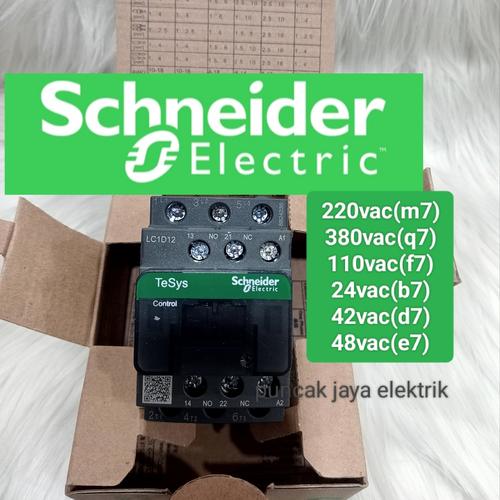 Jual kontaktor contactor Schneider original lc1d12e7 48vac 25a 3phase ...