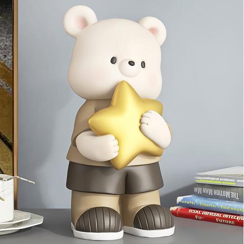 Jual Pajangan Patung Cute Bear Bintang Dekorasi Rumah Bear Figurine ...
