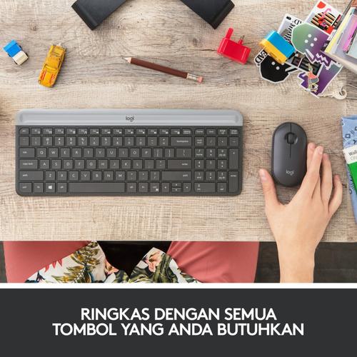 Jual Logitech MK470 Ultra Slim Wireless Keyboard Mouse Combo - Putih ...