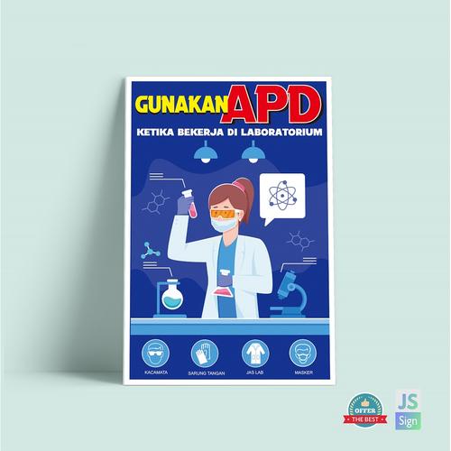 Jual POSTER SAFETY K3 APD LAB. UKURAN A2 - A3 (45x30cm) - Kota Malang ...