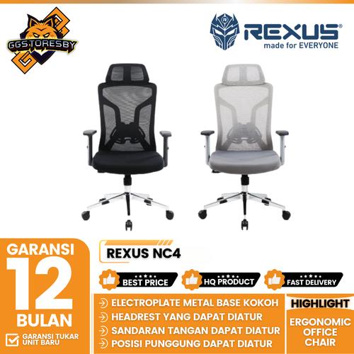Promo REXUS NC4 ERGONOMIC OFFICE Chair - BLACK Cicil 0% 3x - Kota ...