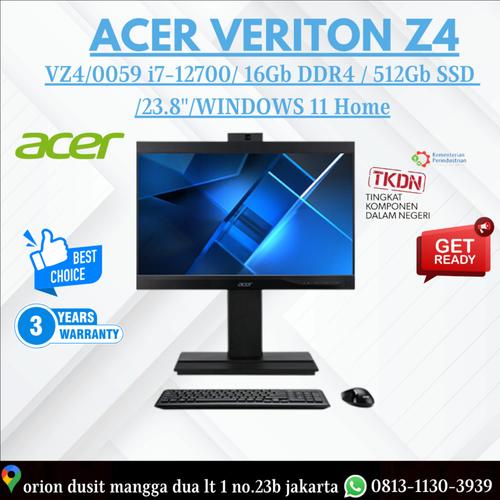 Jual ACER AIO VERITON Z4 VZ4-0059(I7-12700/16G/512GbSSD/23.8"/W11 Home ...