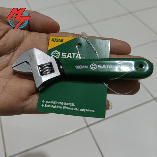 Jual Kunci Inggris Mini Handle Karet 4Inch 47248 SATA TOOLS Adj. Wrench ...