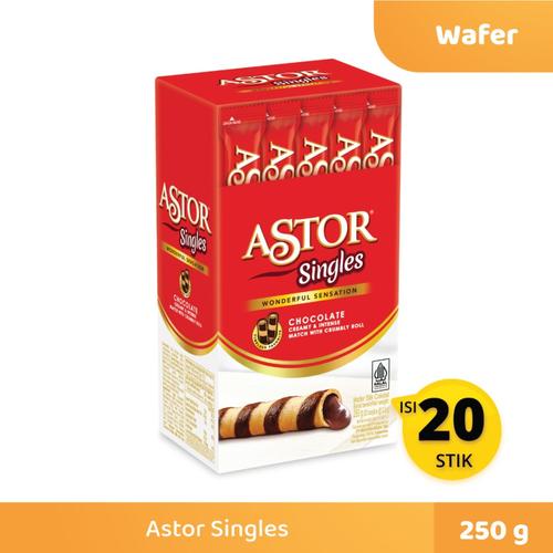 Jual Astor singles chocolate roll wafer (20pcs) | Dalla Raya Shop - Kab ...