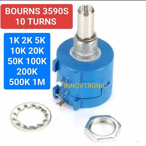 Jual BOURNS 3590S Multiturn Potentio Potensio Variable Resistor 1K 2K ...
