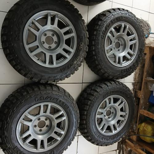 Jual VELG MOBIL BEKAS OFFROAD HSR SWAMPERS RING 16 LEBAR 8 BAUT PCD ...