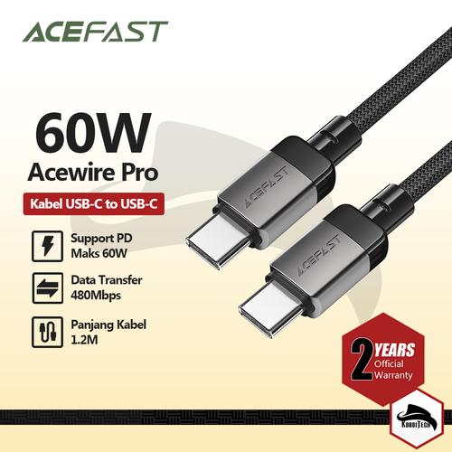 Promo ACEFAST ACEWIRE PRO C9-03 KABEL PD POWER DELIVERY CHARGER USB TYPE-C TO TYPE-C SUPER FAST ...