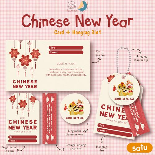 Jual Custom Hang Tag Souvenir Chinese New Year CNY / Hang Tag Kue Imlek - Kartu Ucapan - Kab ...