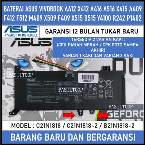 Jual Battery Baterai Asus Vivobook A412 A412D A412F C21N1818 B21N1818-2 2ICP6/60/80 Ori - 1 KAKI ...