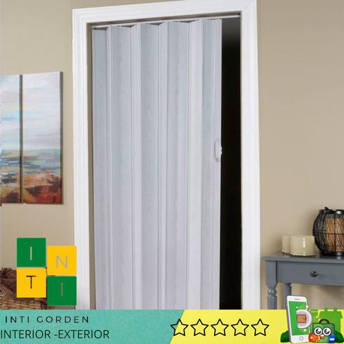 Jual pvc folding door buka tengah tinggi maximal 2.2m pintu lipat ...