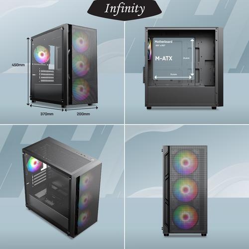 Jual Casing PC infinity mars / Casing gaming CPU infinity mars tempered ...