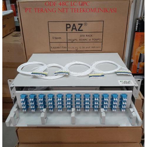 Jual PAZ OTB ODF RACK 48 CORE LC/UPC FULLSET SINGLE MODE FIBER OPTIK ...