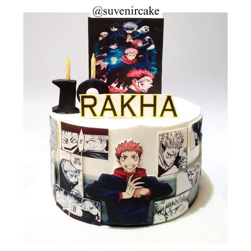 Jual cake custom/kue ulabg tahun custom/cake jujutsu/kue ulang tahun ...