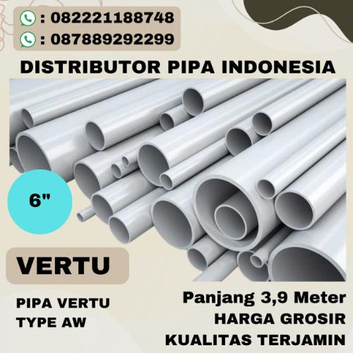 Jual Pipa Vertu PVC 6" Type AW - Jakarta Utara - Pusat Pipa dan Baja Indonesia | Tokopedia