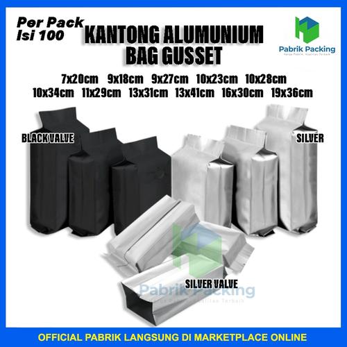 Jual PACK) Kantong Aluminium Bag Gusset Central Sealing Kemasan Coffee ...