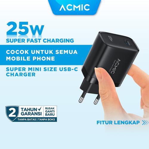 Promo ACMIC CPD25 Type C 25W Kepala Charger Super Fast Charging Adaptor ...